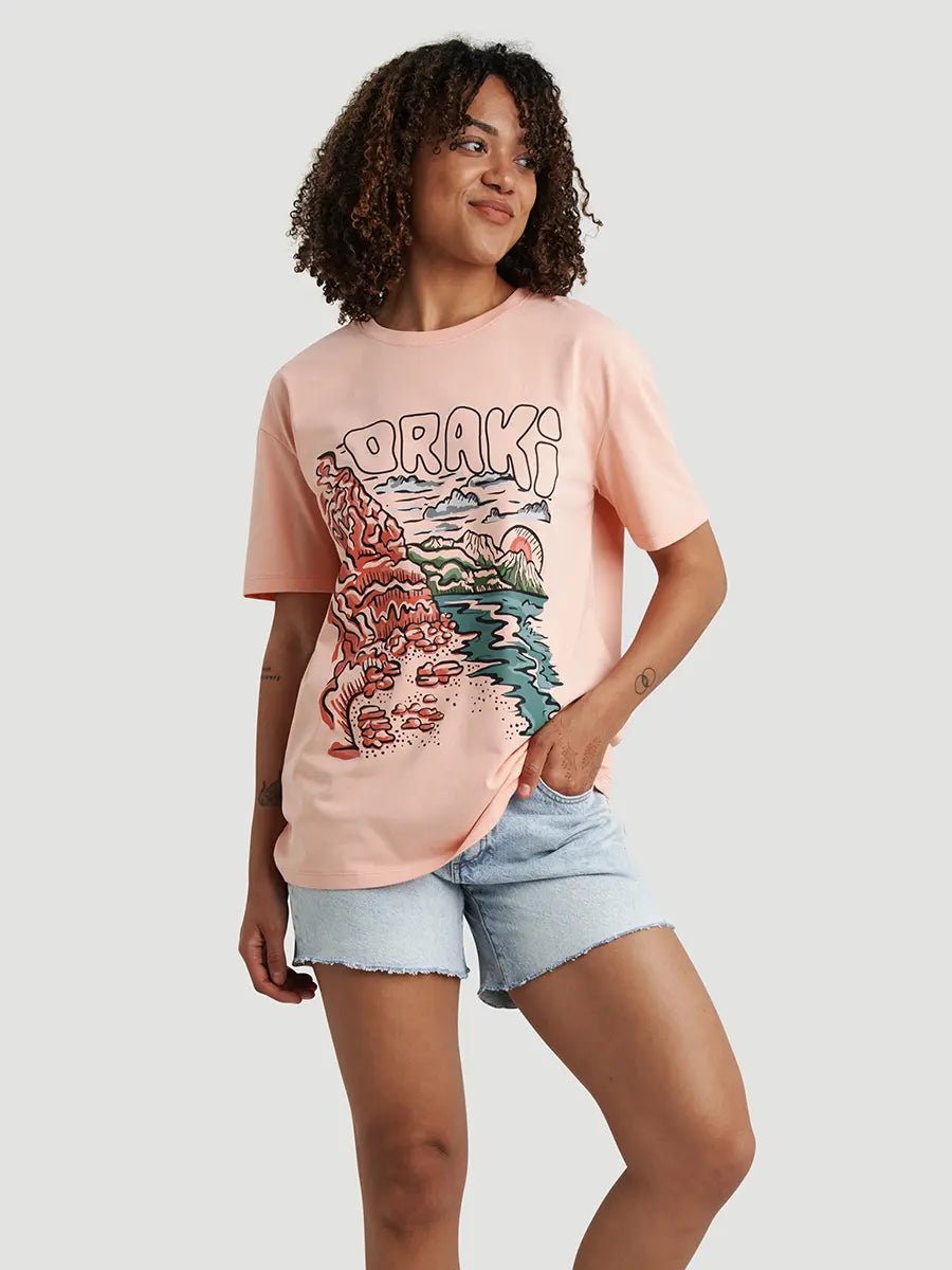 T-Shirt Ample Imprimé pour Femme - Sunset Groove | ORAKI